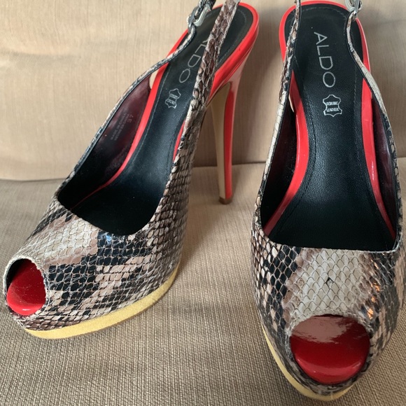 Aldo | Shoes | Aldo Snakeskin Colorful Heels | Poshmark